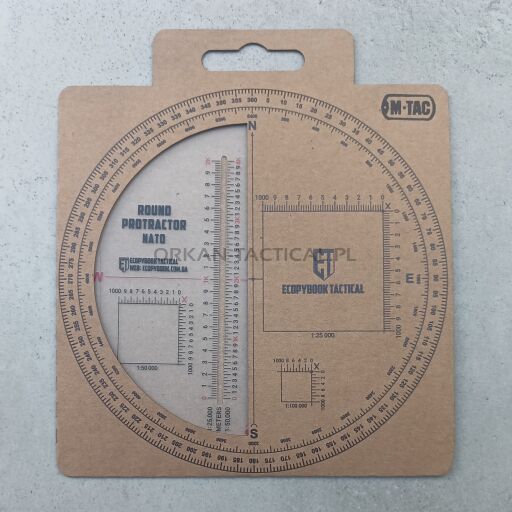 Ecopybook Tactical Ruler Protractor round (130mm) NATO - M-TAC